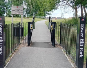 Dual Adjustment K Barrier | Motorcycle Access Control Barrier
