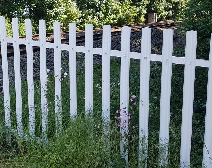 White Steel Palisade Fencing 1.4m Height - Built by Bison