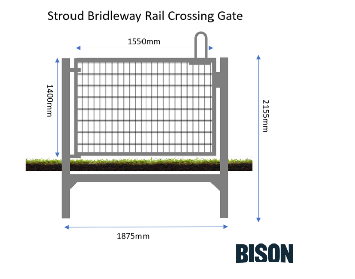 Stroud Bridleway Rail crossing gate - Built by Bison